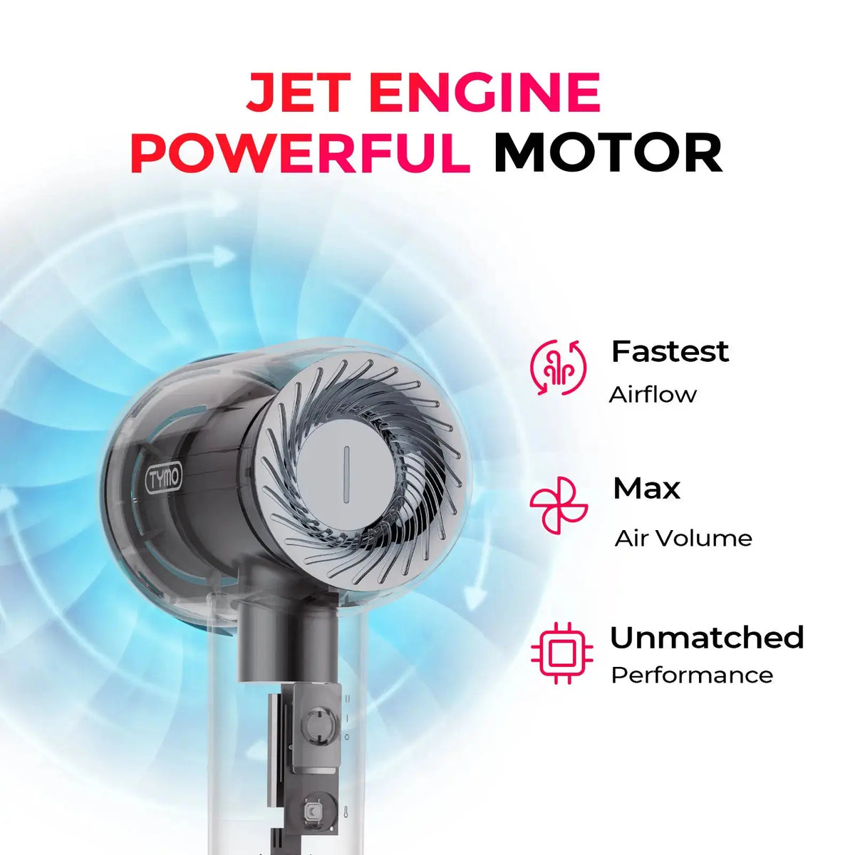 TYMO AIRHYPE COMPACT GREY | High-Speed Hair Dryer - TYMO Beauty